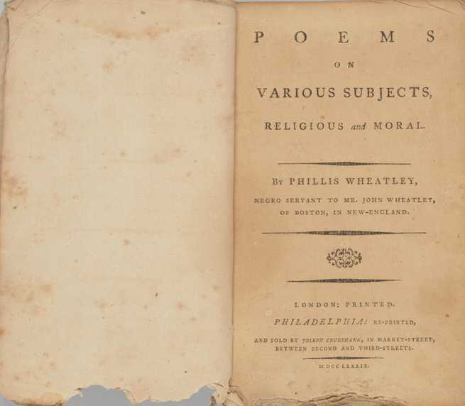 "Poems on Various Subjects"