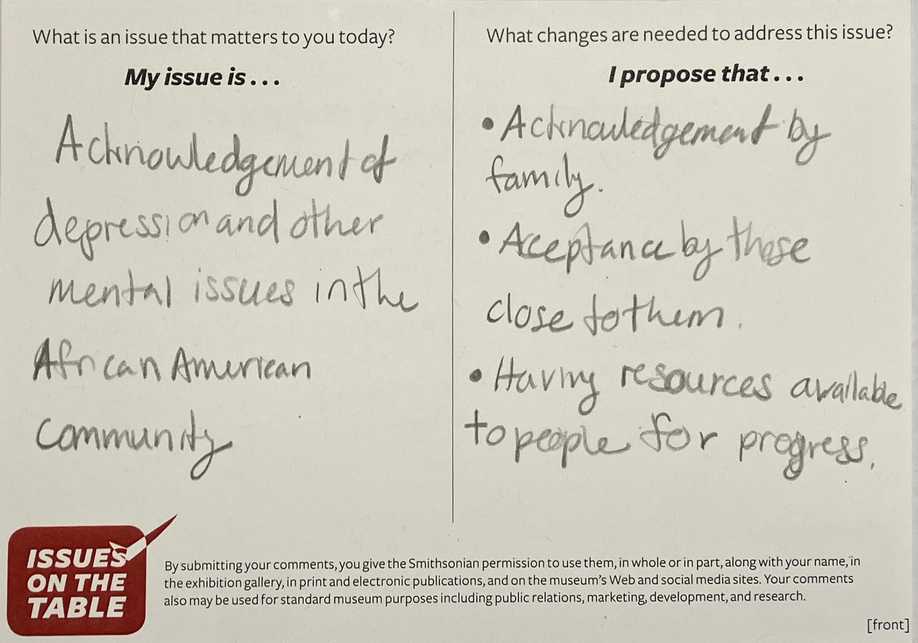 Issues on the Table | National Museum of African American History ...