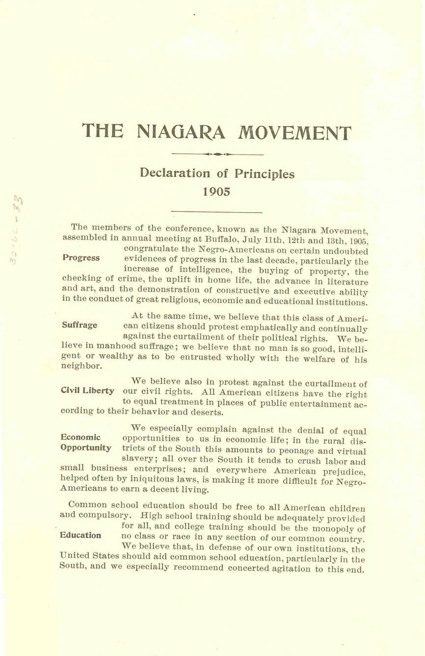 The Niagara Movement | National Museum of African American History ...