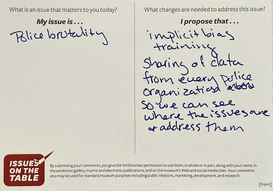 Issues on the Table | National Museum of African American History ...