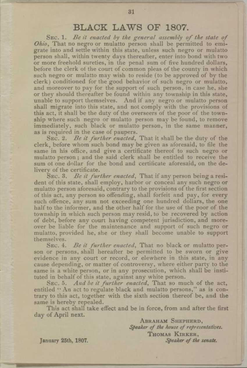 Black Codes National Museum Of African American History Culture 