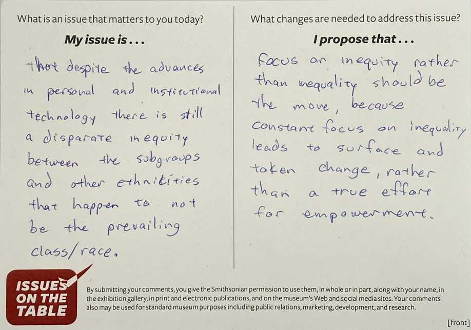 Issues on the Table | National Museum of African American History ...