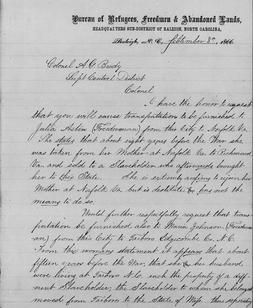 Freedmen’s Bureau Records | National Museum of African American History ...